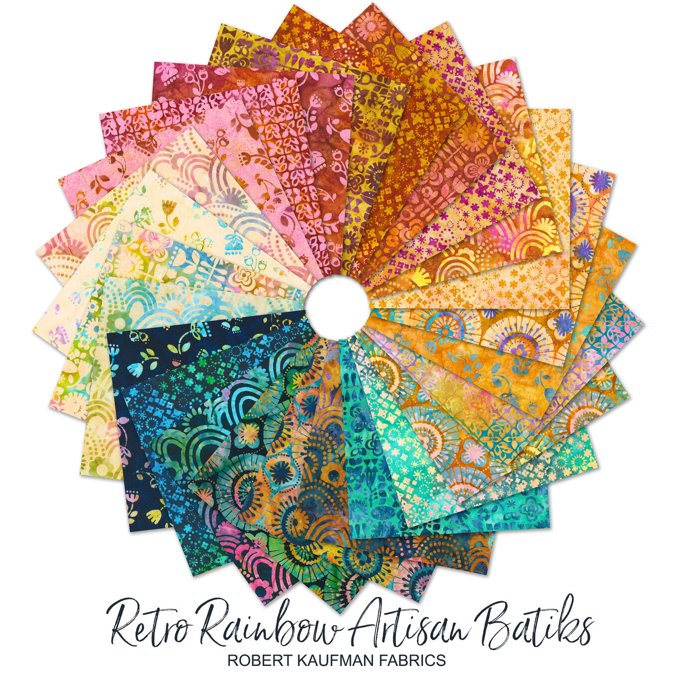 Retro Rainbow Artisan Batiks by Lunn Studios | Hawthorne Supply Co