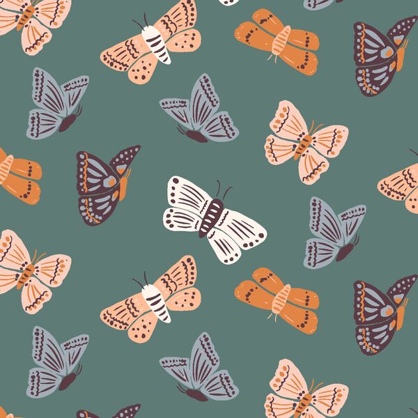 Large Fall Moths in Juniper Green | Hawthorne Supply Co