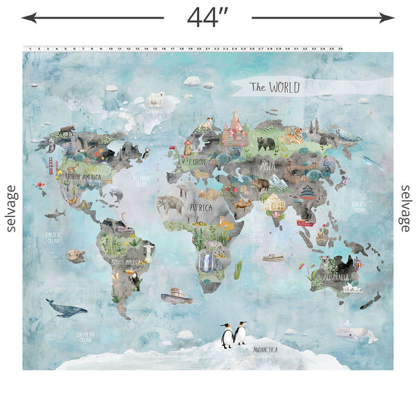 World Map Panel in Multi | Hawthorne Supply Co