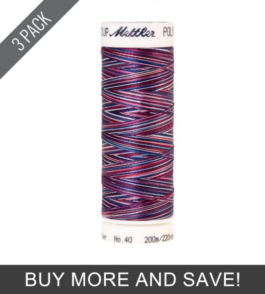 American Flag (4820-9918) - Poly Sheen Multi - 220 Yards (3 Pack) - Mettler Thread Set ...