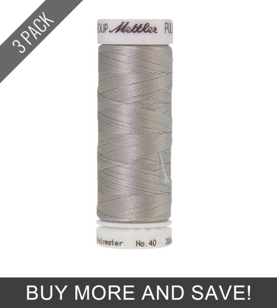 Ash Mist (3406-0105) - Poly Sheen - 220 Yards (3 Pack) - Mettler Thread ...
