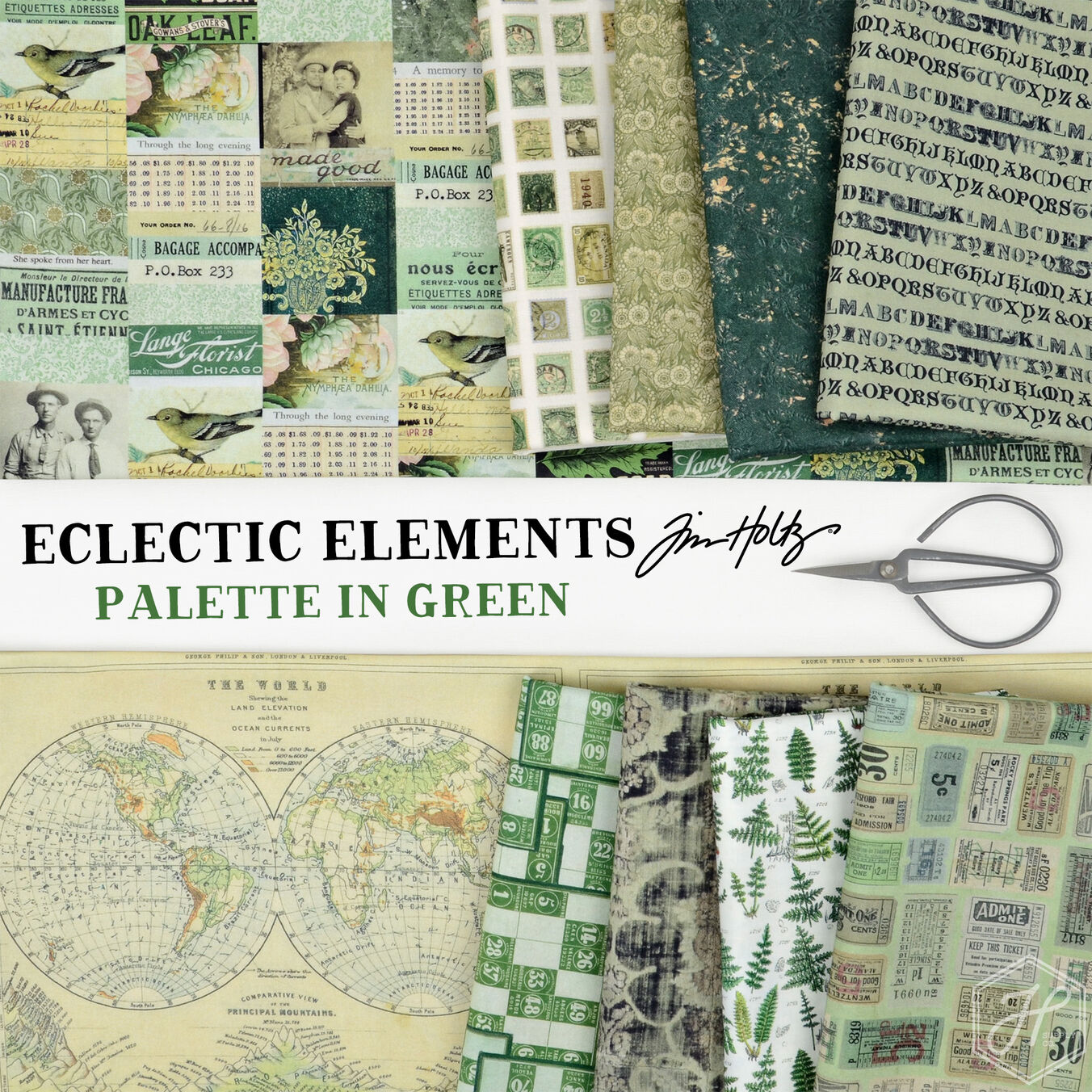 Eclectic Elements Palette in Green by Tim Holtz | Hawthorne Supply Co