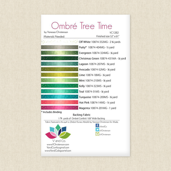Ombre Tree Time Sewing Pattern by V and Co. | Hawthorne Supply Co