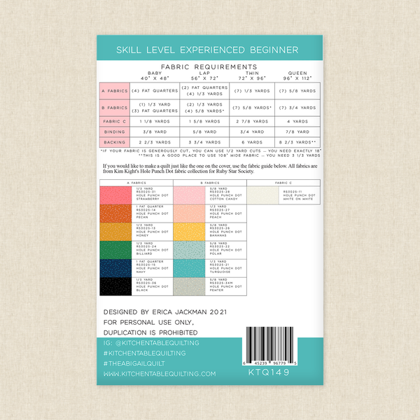 The Abigail Quilt Sewing Pattern by Kitchen Table Quilting | Hawthorne ...