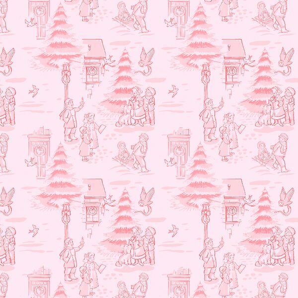 Christmas Toile in Blush Pink | Hawthorne Supply Co