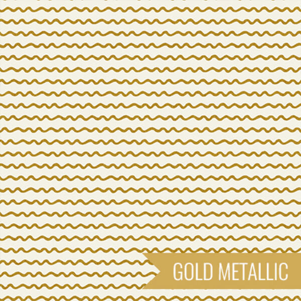 Rickrack in Cream and Gold Metallic | Hawthorne Supply Co