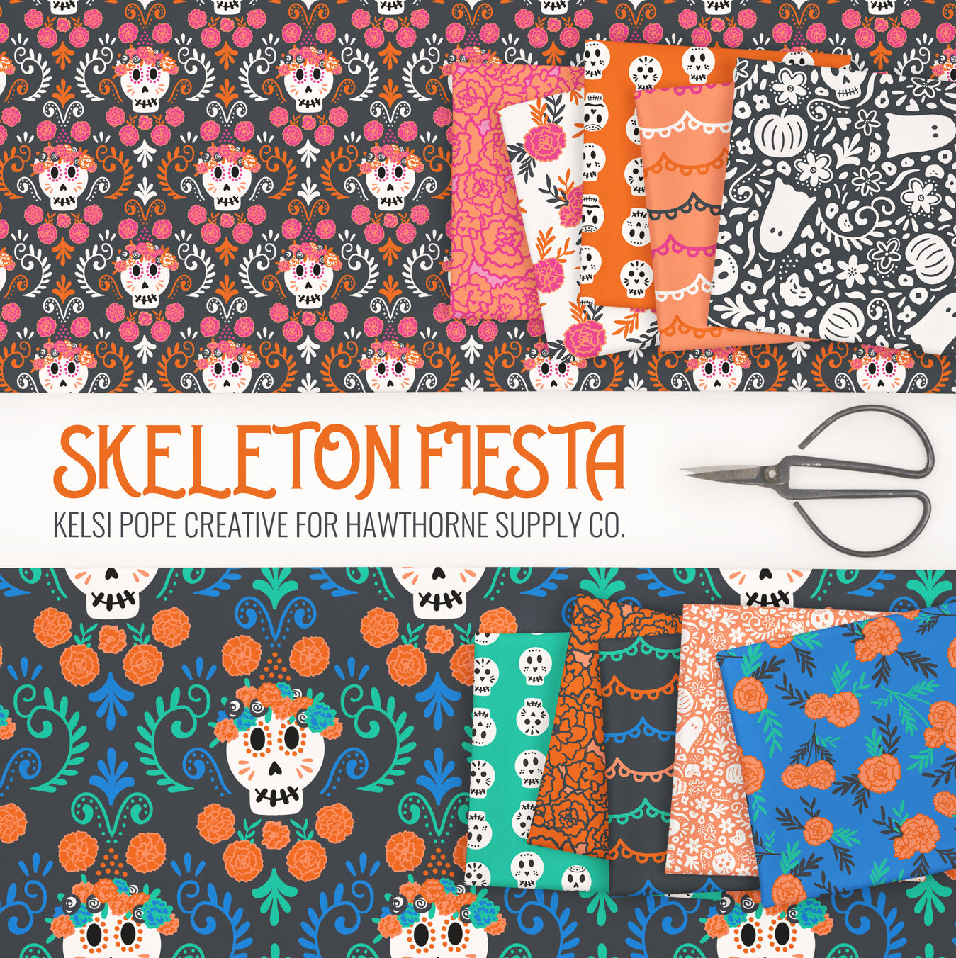 Skeleton Fiesta by Kelsi Pope Creative | Hawthorne Supply Co