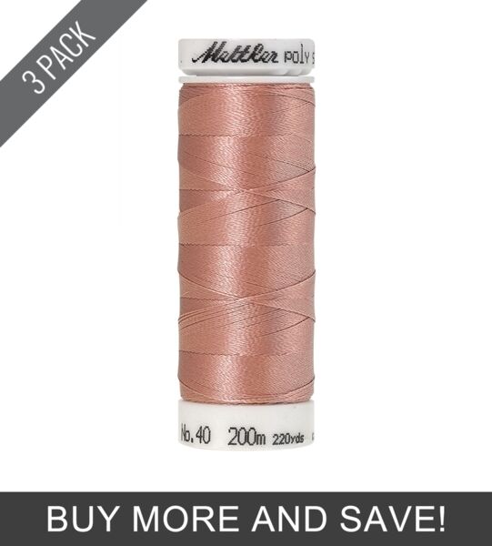 Tea Rose (3406-1761) - Poly Sheen - 220 Yards (3 Pack) - Mettler Thread ...