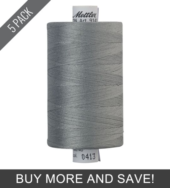 Titan Gray (9141-0413) - Silk Finish Cotton 40wt - 1094 Yards (5 Pack ...