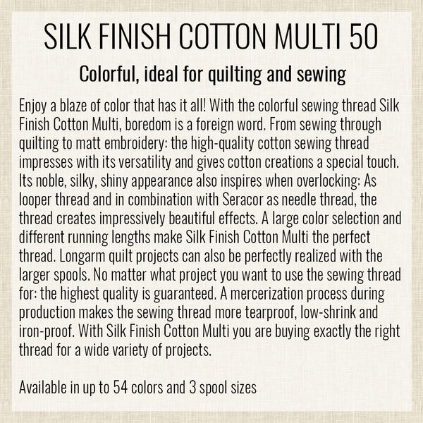 Techno Brights (9090-9836) - Silk Finish Cotton Multi 50wt - 1500 Yards ...