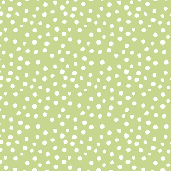 Little Modern Polka Dot in White on Lime Green | Hawthorne Supply Co