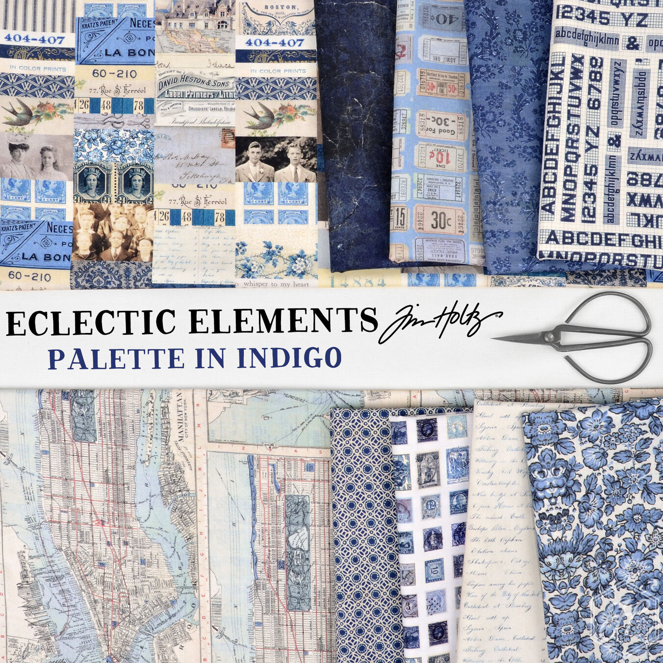 Eclectic Elements Palette in Indigo by Tim Holtz | Hawthorne Supply Co