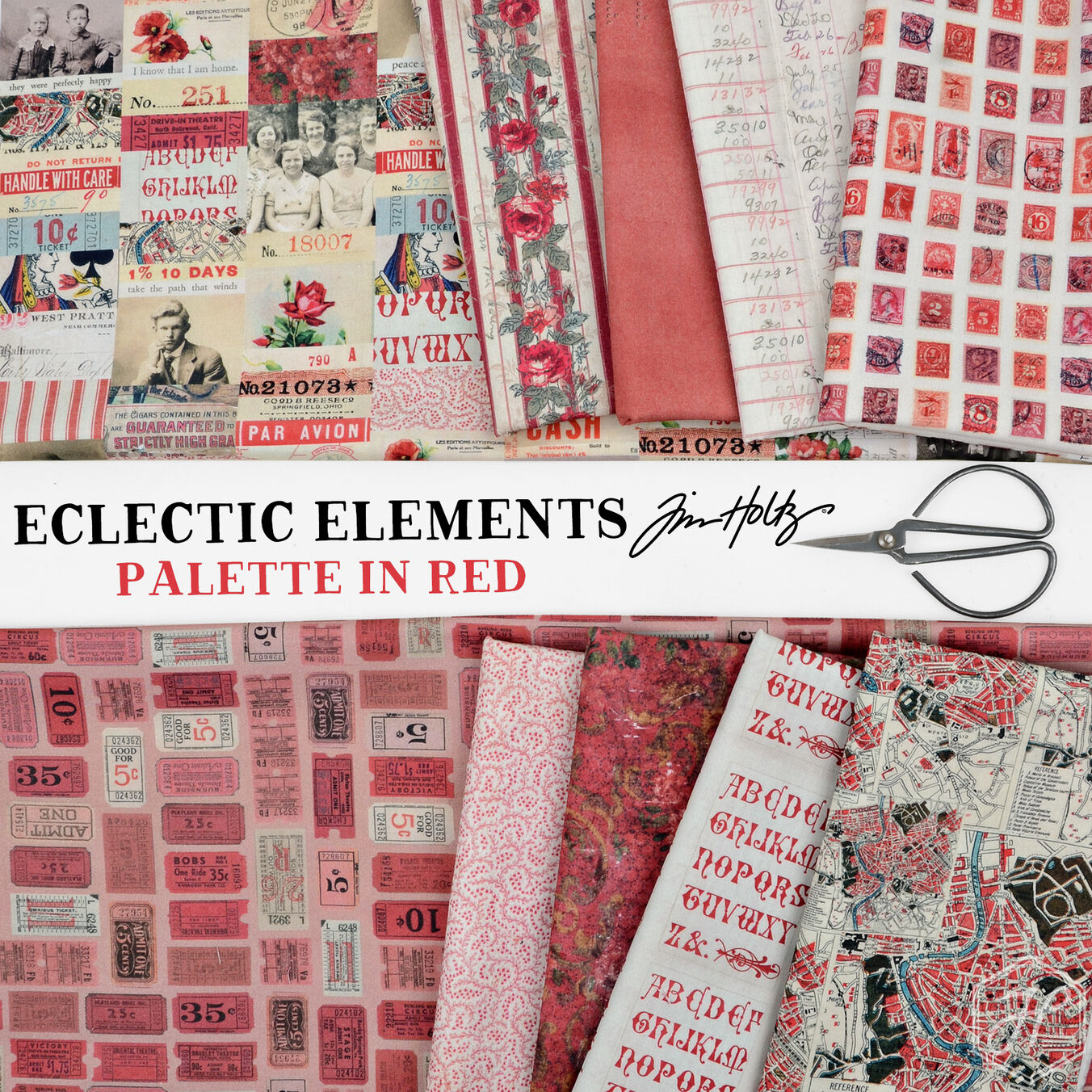 Eclectic Elements Palette in Red by Tim Holtz | Hawthorne Supply Co
