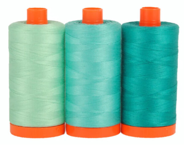 Capri Teal Color Builder Thread Set - Aurifil Thread Collection ...