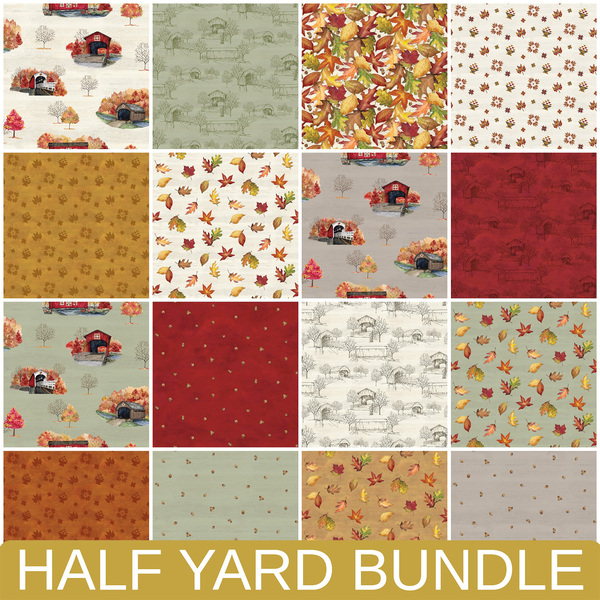 Covered Bridges in Fall Half Yard Bundle | Hawthorne Supply Co