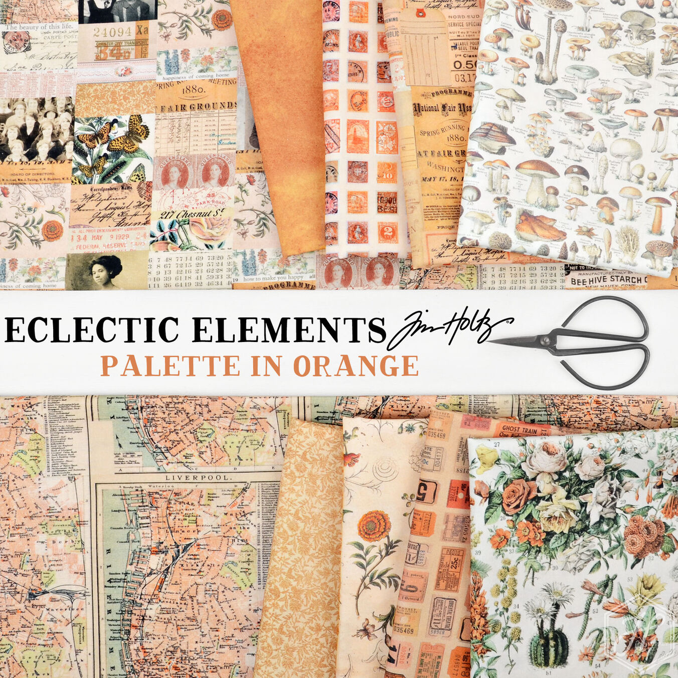 Eclectic Elements Palette in Orange by Tim Holtz | Hawthorne Supply Co