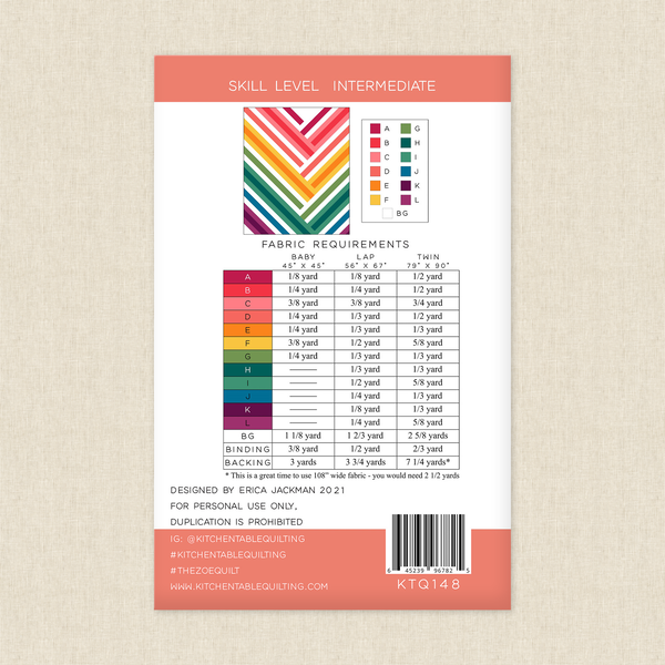 The Zoe Quilt Sewing Pattern by Kitchen Table Quilting | Hawthorne ...