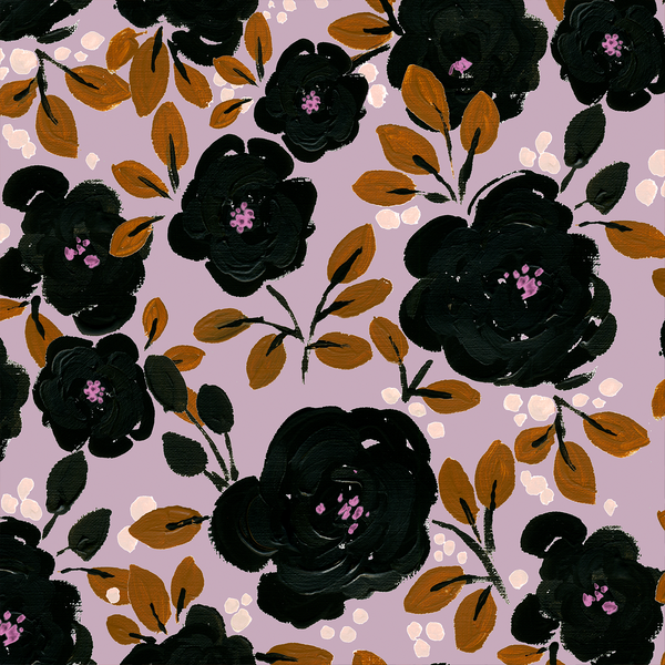 Large Midnight Roses in Vintage Lilac | Hawthorne Supply Co