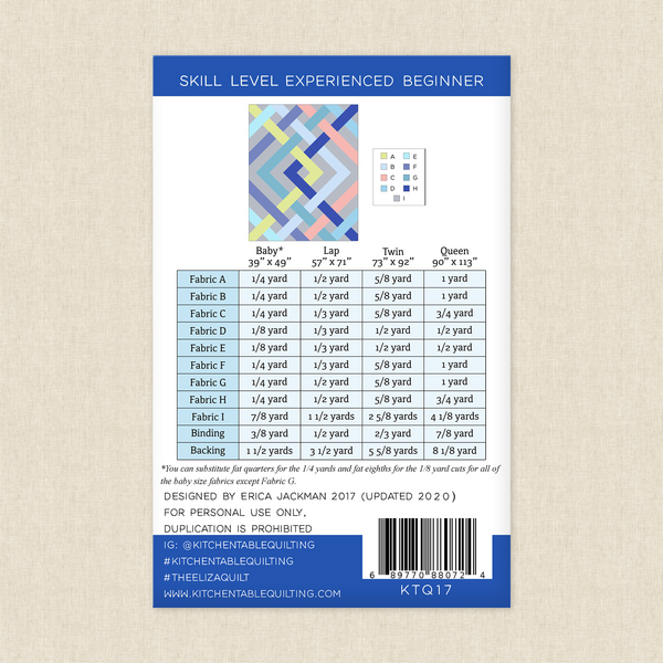 The Eliza Quilt Sewing Pattern by Kitchen Table Quilting | Hawthorne ...