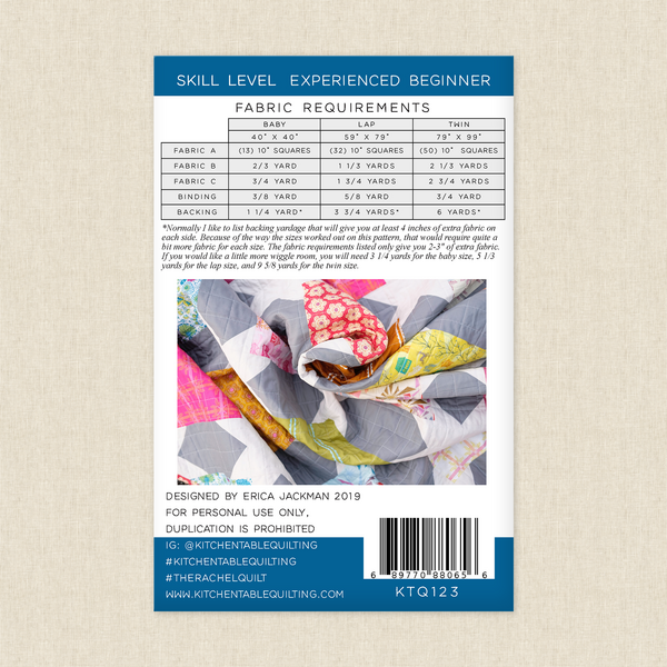 The Rachel Quilt Sewing Pattern by Kitchen Table Quilting | Hawthorne ...