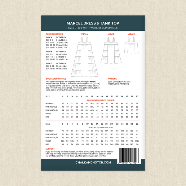 Marcel Sewing Pattern by Chalk and Notch | Hawthorne Supply Co