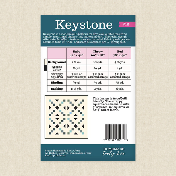 Keystone Sewing Pattern by Homemade Emily Jane | Hawthorne Supply Co