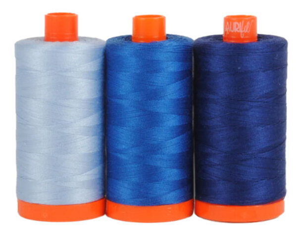 Como Blue Color Builder Thread Set - Aurifil Thread Collection ...